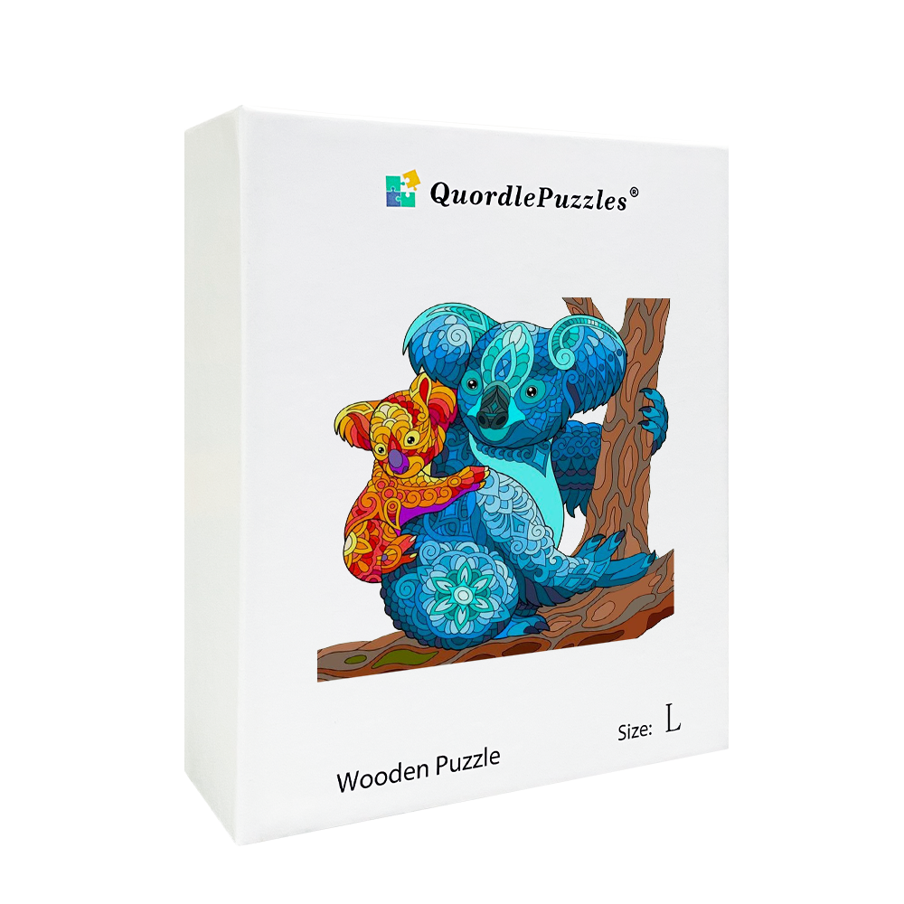 Koala Mother and Child Wooden Jigsaw Puzzle | Quordlepuzzles